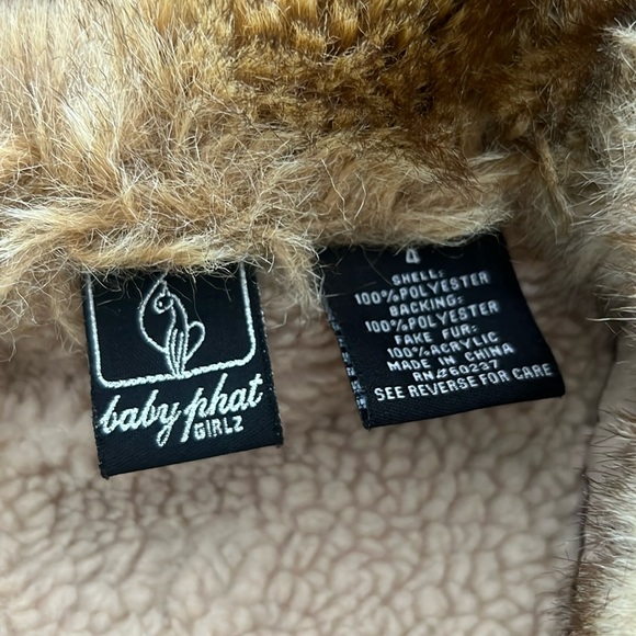 Baby Phat | Jackets & Coats | Y2k Baby Phat Brown Faux Fur Trim Girls ...